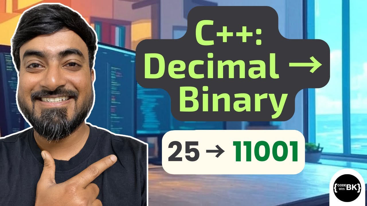 C++ Program – Convert Decimal to Binary