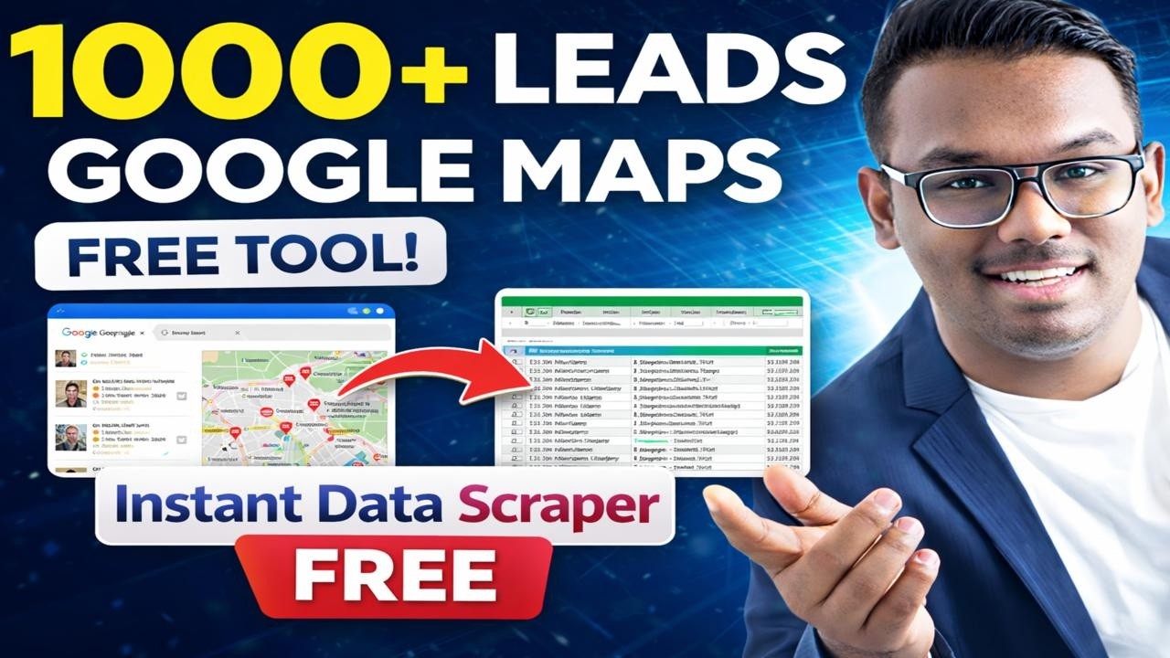 Scrape 1000+ Leads from Google Maps (Free Tool – Instant Data Scraper 2026)