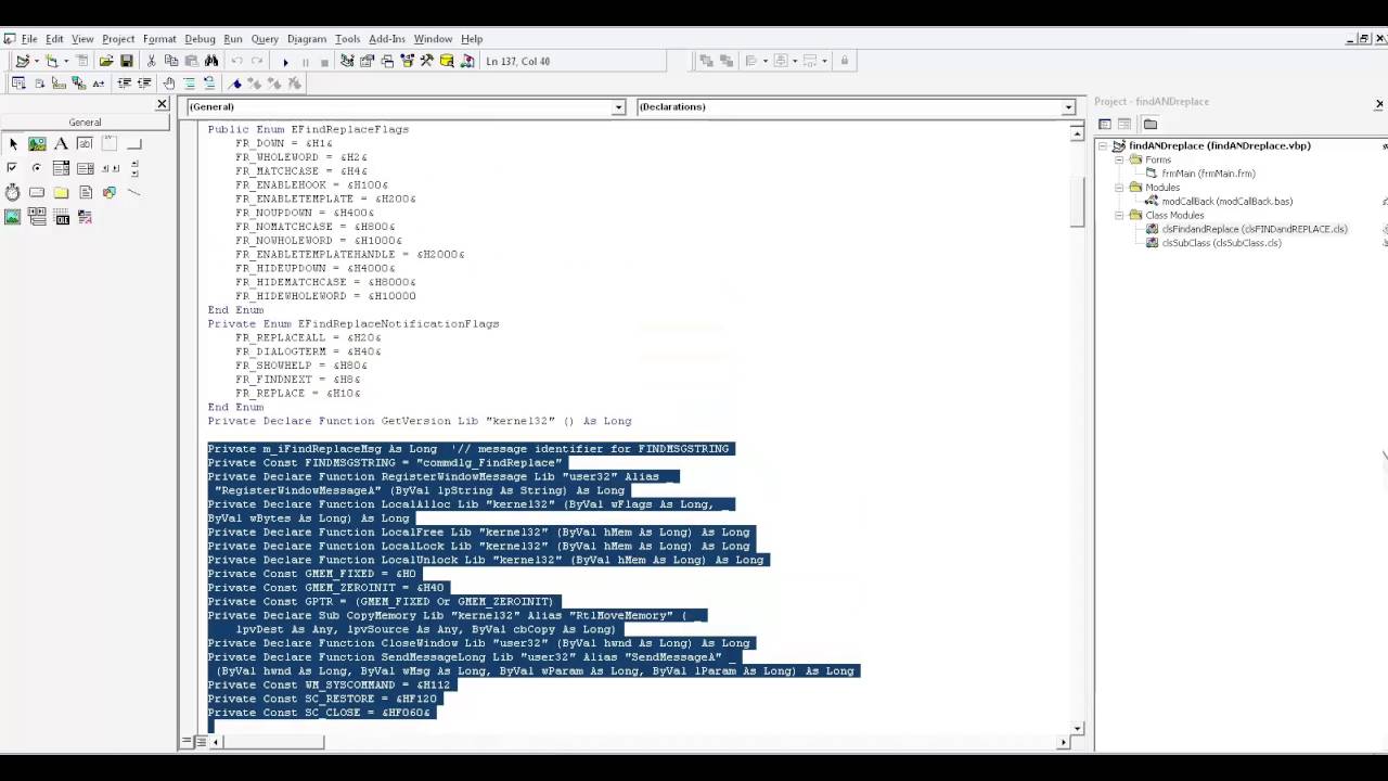 FIND AND REPLACE TEXT VB CODE EASY CODE HER