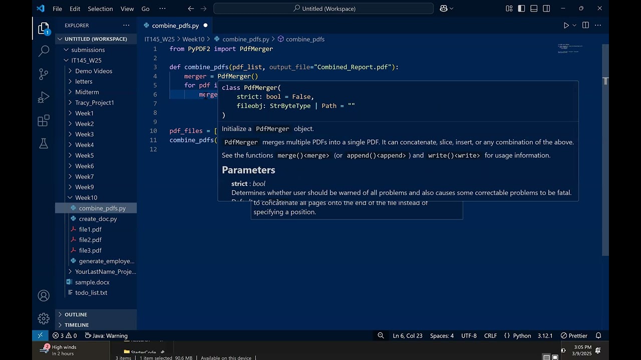 Merging PDFs - Lab 8 Part 2 Demo