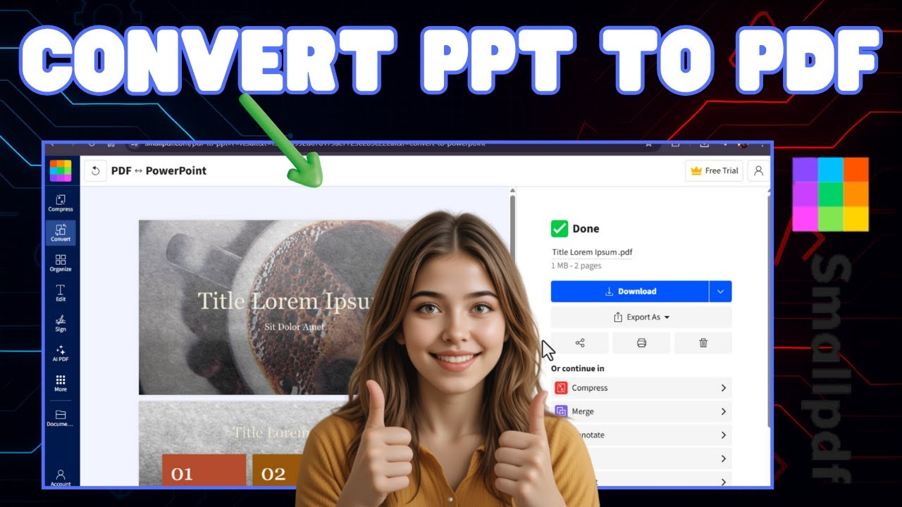 How To Convert PPT To PDF Online With Smallpdf