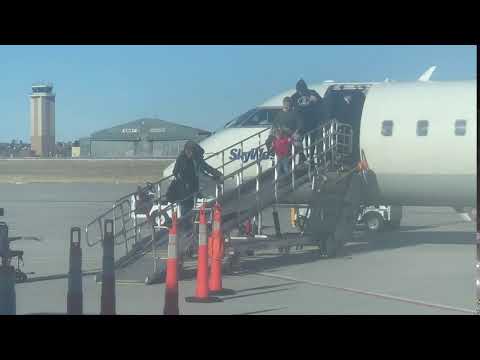 The infamous Wyoming winds at the Cheyenne Airport