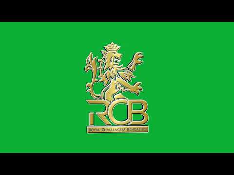 Royal Challengers Bengaluru (RCB) 3D Logo Revolving on Green Screen Background | 4K | FREE TO USE