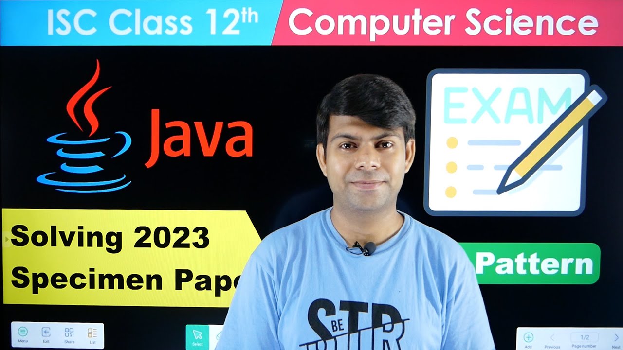 ISC Computer Science - 2023 Specimen Paper Solved | Paper Pattern for Class 12th