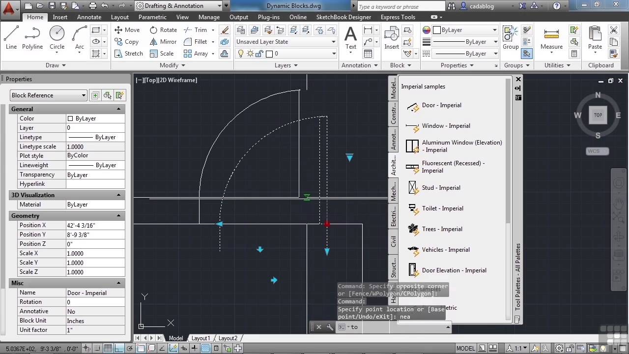 Advanced AutoCAD 2014 Tutorial | Implementing Dynamic Blocks In Your Drawing