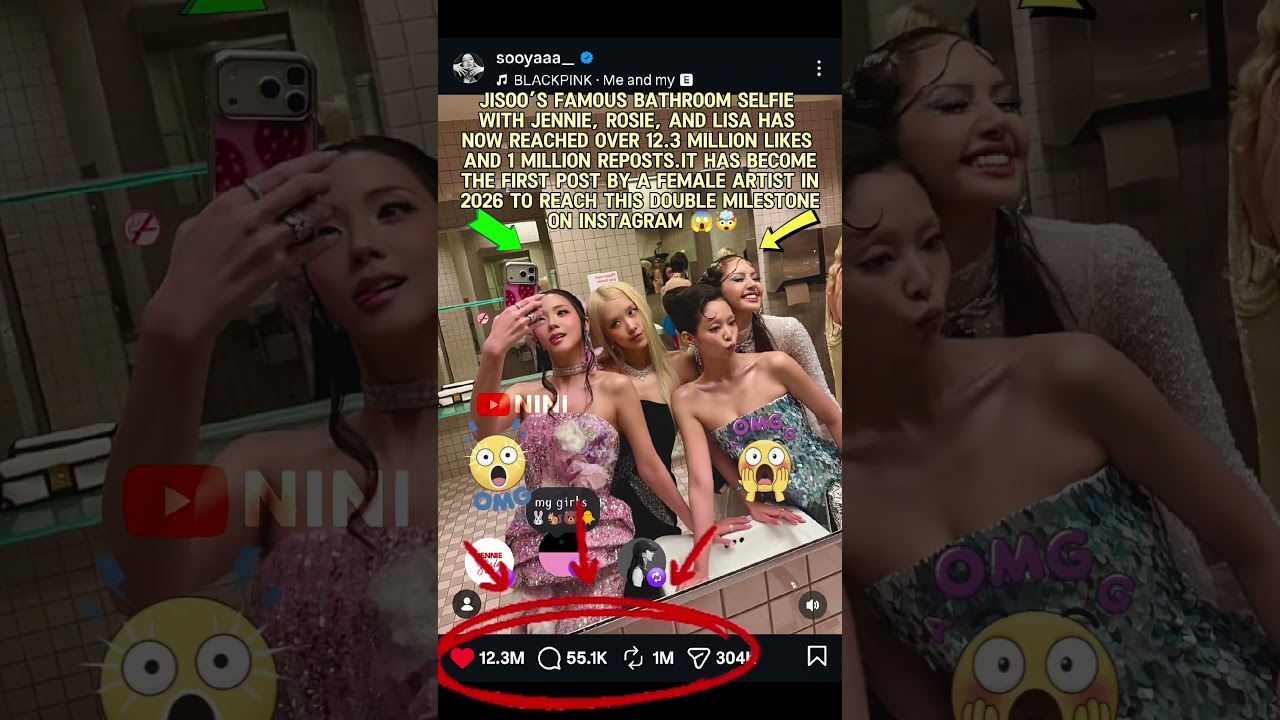 Jisoo's met Gala  bathroom selfie reached over 12.3m likes on ig😱🤯#jisooo #blackpink #short #metgala