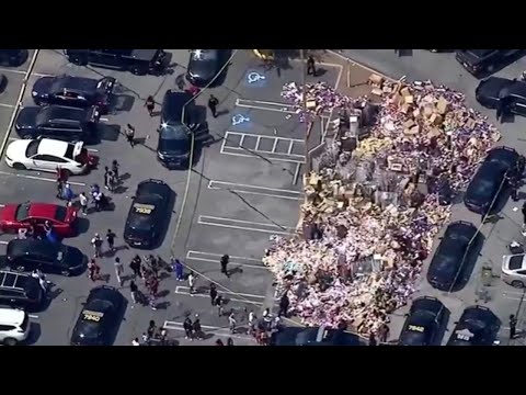 Hundreds loot from Clayton County beauty supply store parking lot, source says