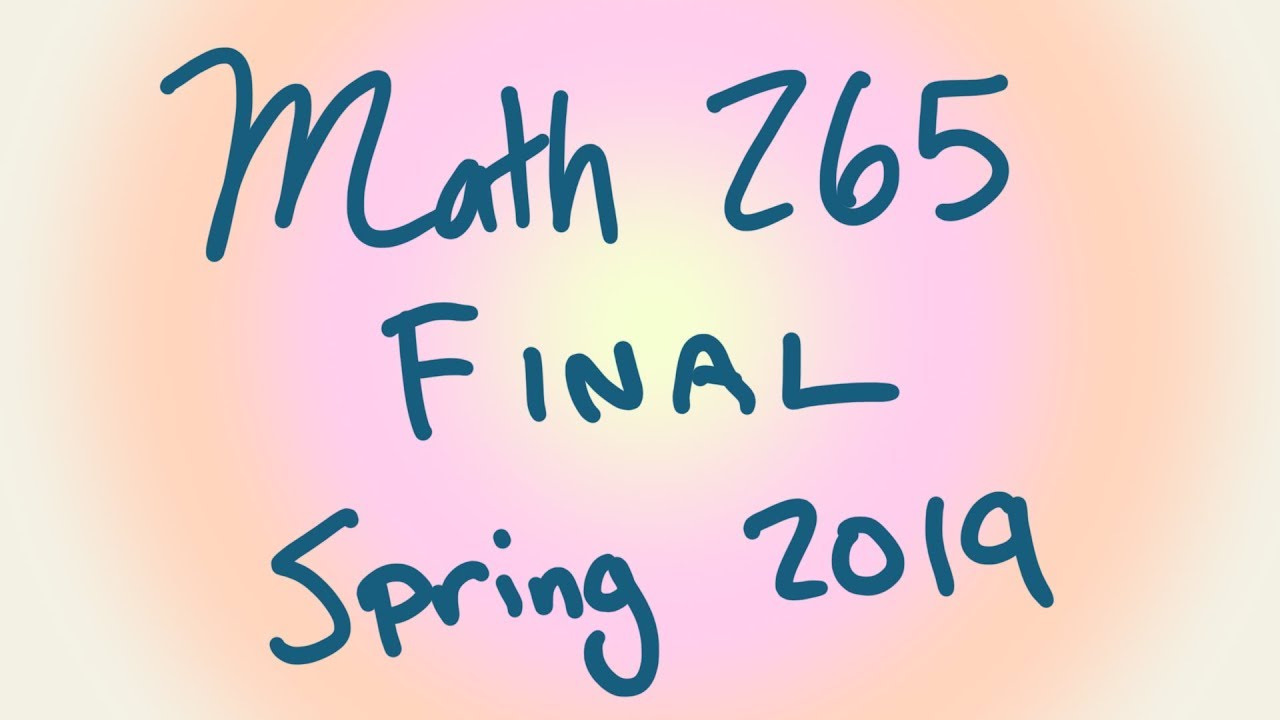 Calculus 3, Final review