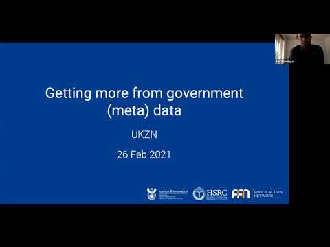 2021 02 26 Data@Breakfast: Dr Paul Plantinga, Getting more from government (meta) data