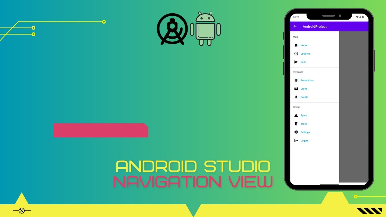 Navigation View | Navigation Drawer Menu - Android Studio | JAVA