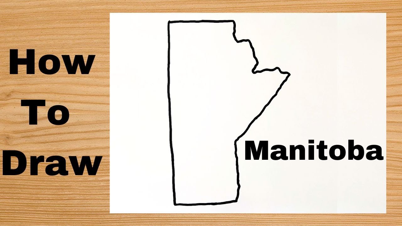 Drawing Manitoba Province Map - Canada