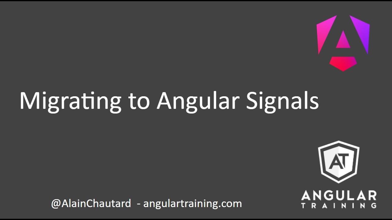 Migrating to Angular Signals - Alain Chautard - January 2025