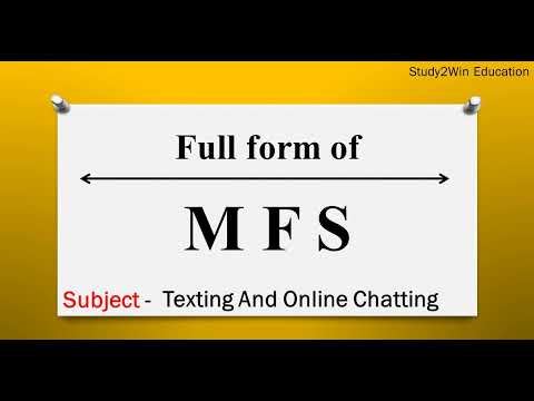 MFS ka full form | Full form of MFS in English | Subject - texting and online communication