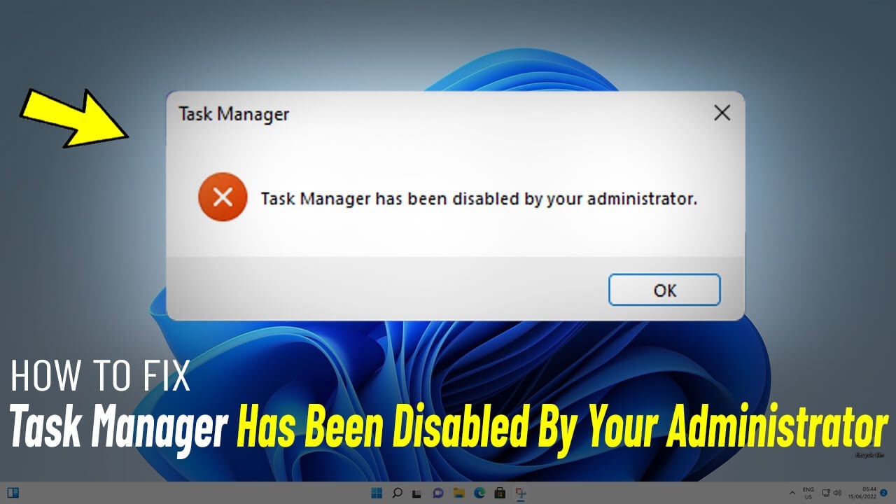 Task Manager Has Been Disabled By Your Administrator Windows 11/10/8/7 - How To - (FIXED 100%) ✔️