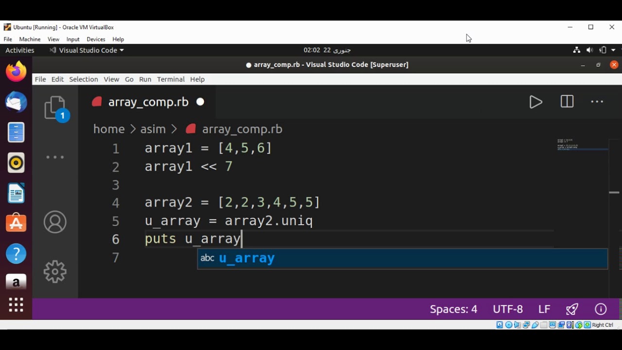 Array functions, freeze, Uniq, sort, length and size in Ruby