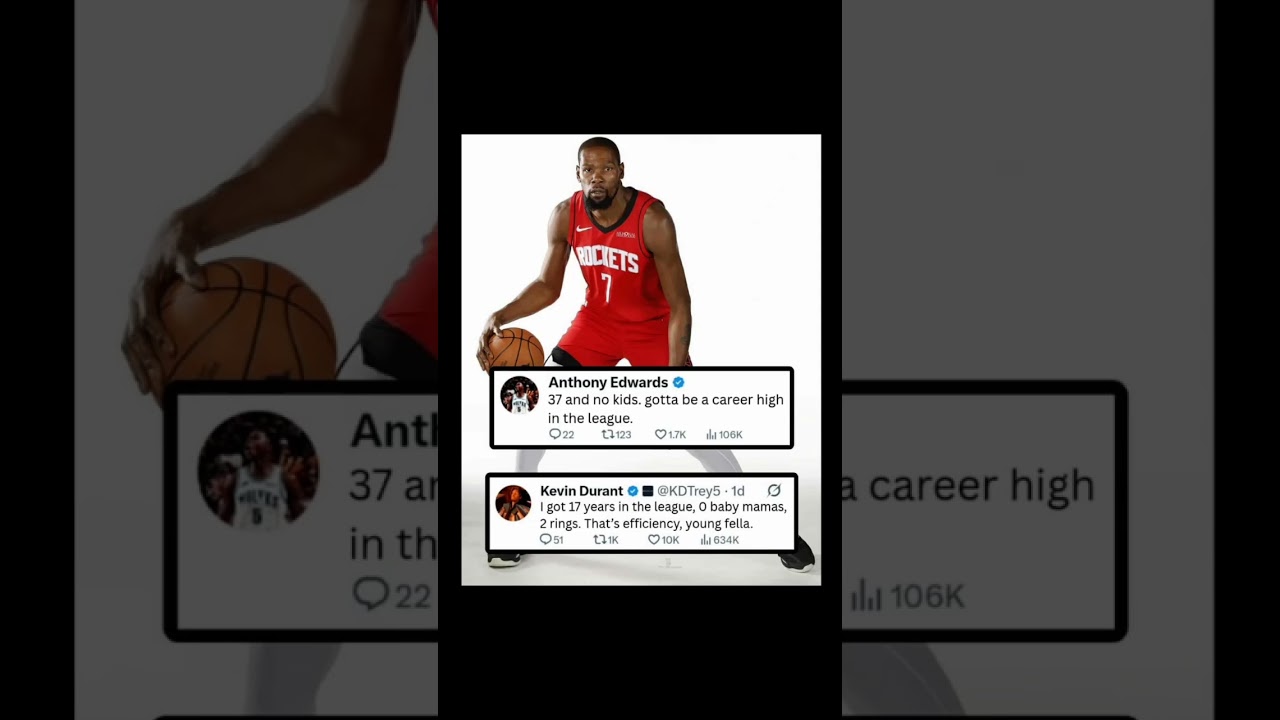 KD and Ant had a heated exchange on social media! 😭 #funny #kevindurant #anthonyedwards #nba #shorts