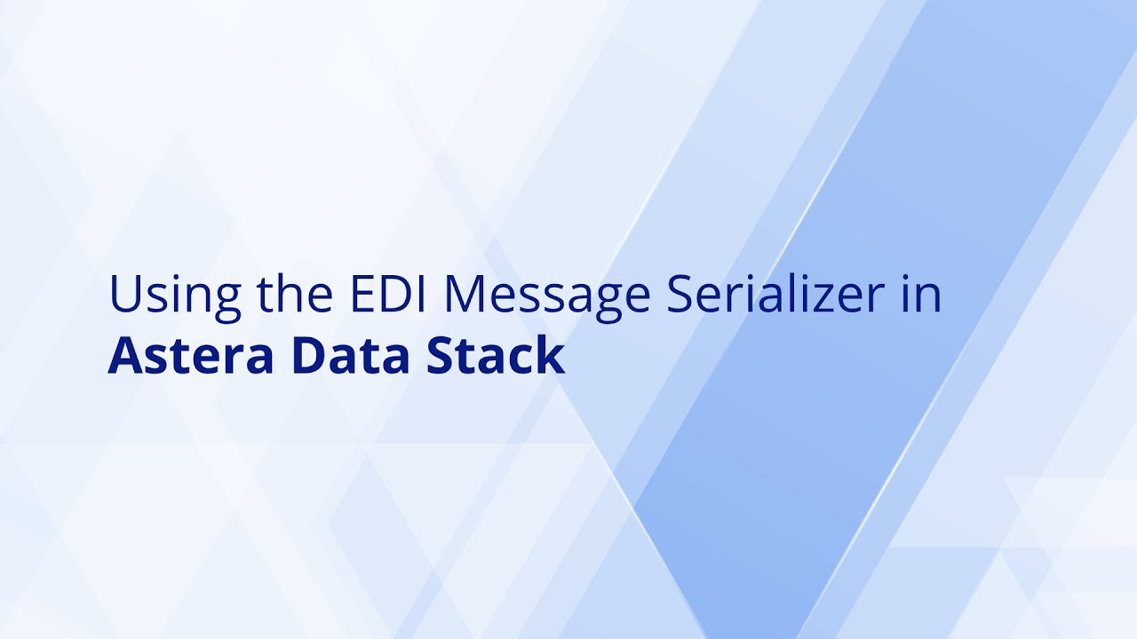 EDI Serializer in Astera Data Stack