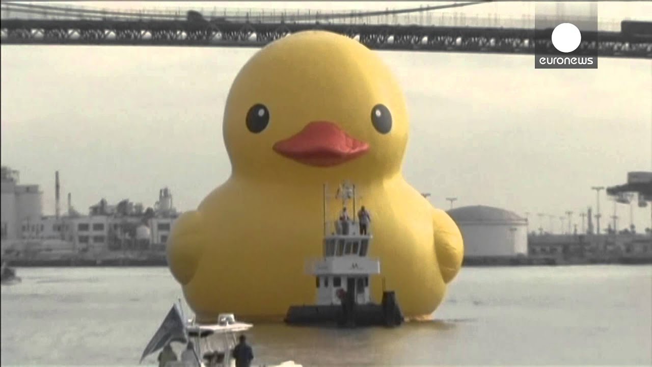 Florentijn Hofman's Giant Rubber Duck in Port of Los Angeles