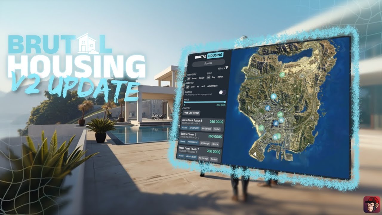 Fivem Housing System V2 Update [ESX & QBCore/QBOX] | Brutal Scripts