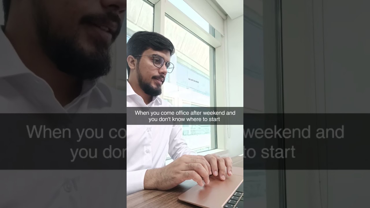 When you come to the office after the weekend and don't know where to start😭 #workplacehumour#dubai