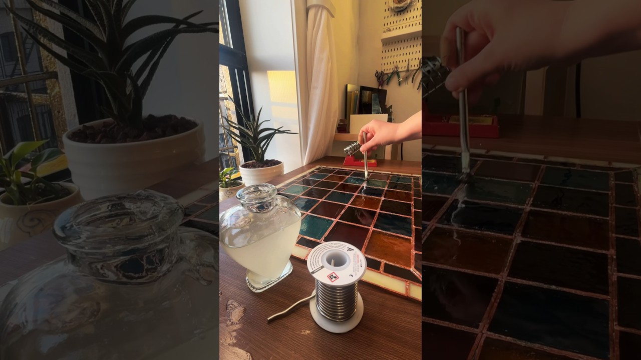 make a stained glass window with me ❀ #stainedglass #diy #stainedglassart #handmade #glassartist