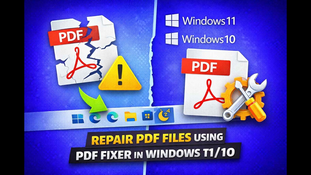 How to Repair PDF Files using PDF Fixer in Windows 11/10 | GearUpWindows Tutorial