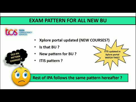 ITIS pattern | ITIS courses updated in Xplore? | IPA pattern for ITIS | Allocated to ITIS in TCS