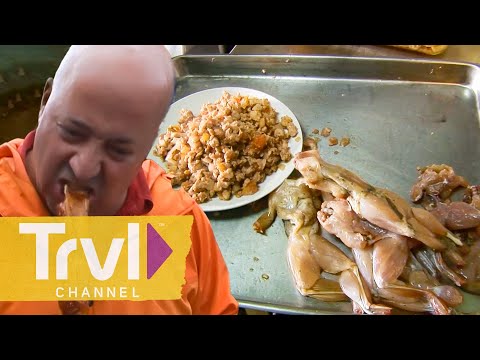Crickets and Stuffed Frog in the Philippines! | Bizarre Foods with Andrew Zimmern | Travel Channel