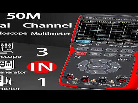 ZOYI ZT-703S 3-in-1 Oscilloscope Multimeter with 3.5 Inch IPS Display,25000 Counts, Dual C