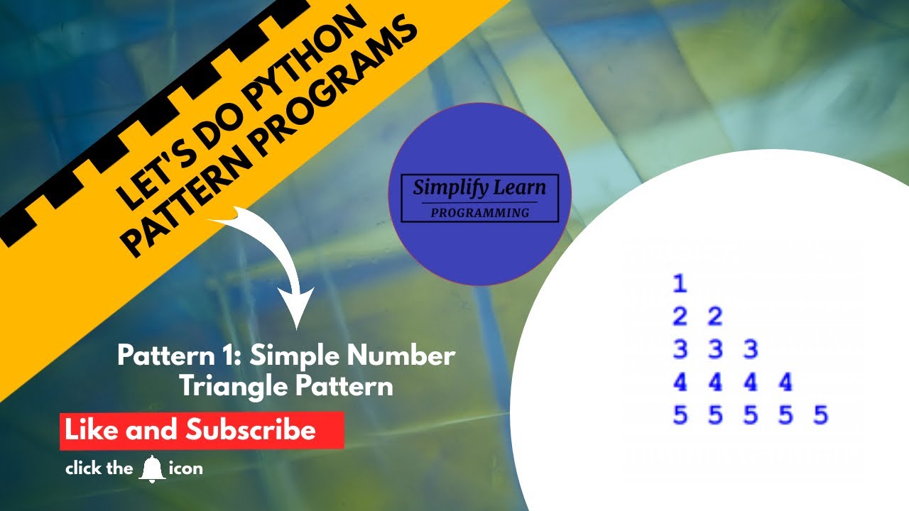 How To Create Simple Number Triangle Pattern (Python Program)