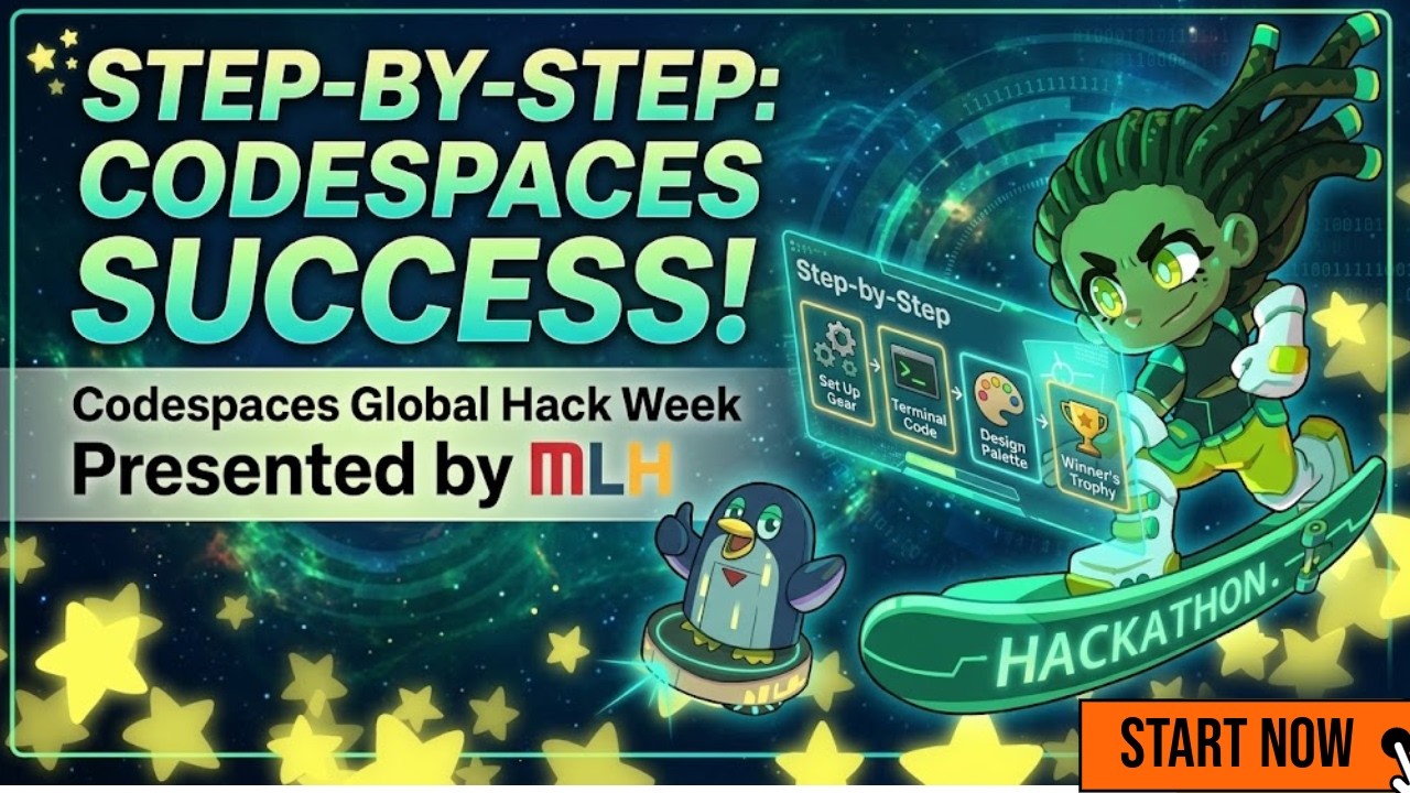 Code with Codespaces Global hack week challenge Step By Step #mlh