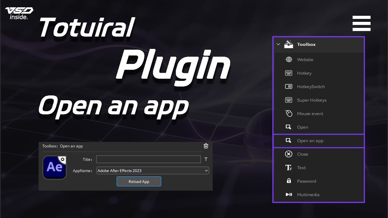 Tutorial - Plugin - Toolbox - Open an app