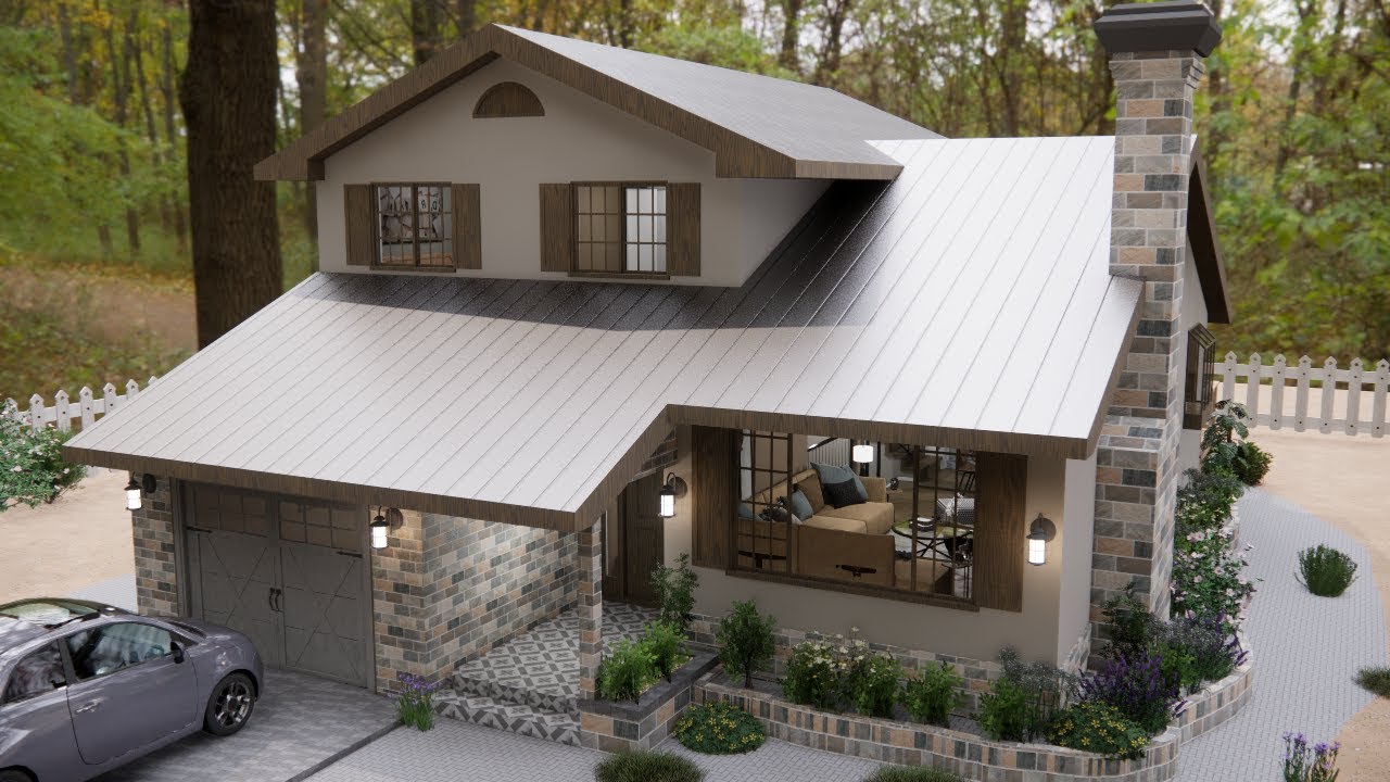 Dream Small House Design: 10x11m (33x36ft) | 4 Bedrooms, Loft & Garage | Plans