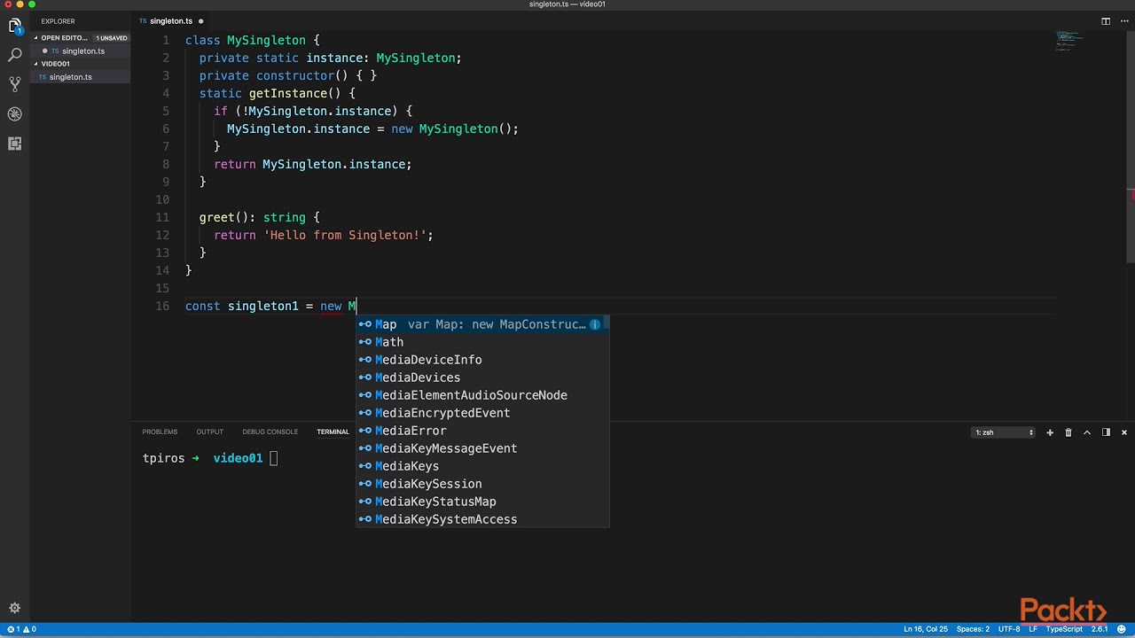 Mastering TypeScript Programming Techniques: Implement the Singleton Pattern| packtpub.com
