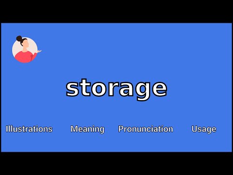 STORAGE - Meaning and Pronunciation