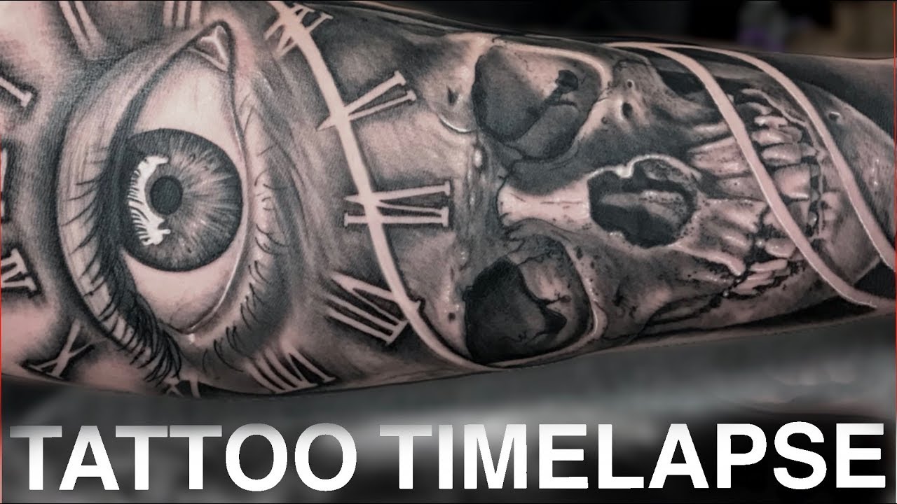 TATTOO TIMELAPSE | SKULL & EYE | CHRISSY LEE