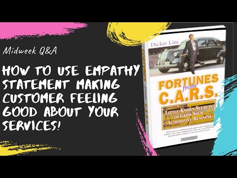 Education: Customer Service - How to use empathy statement making customer feel better!