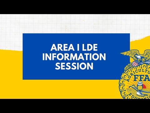 Area I LDEs Information Session