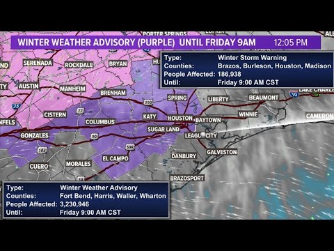 Watch Live: Meteorologist Chita Craft has an update on the Winter Weather Advisory for Thursday
