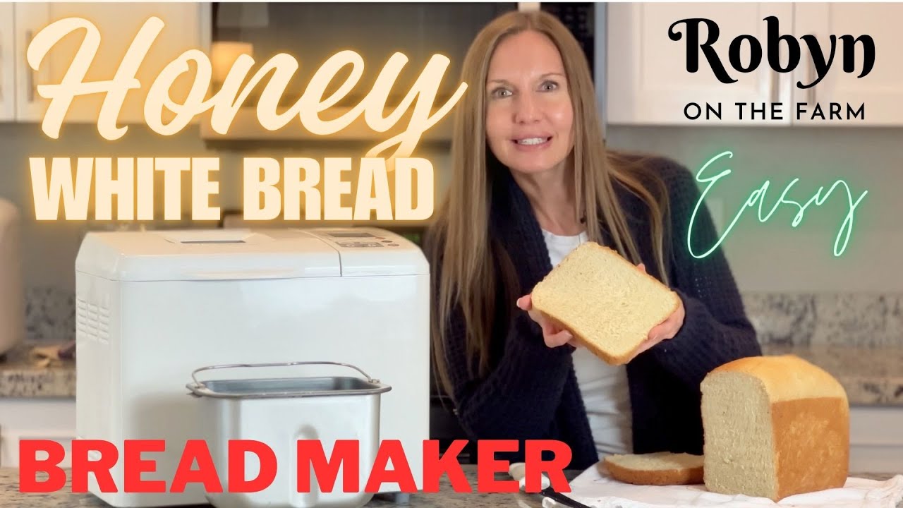 EASY Bread Maker Machine Honey White Yeast Bread Recipe Homemade Loaf Sandwich Step by Step Beginner