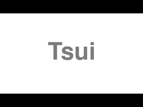How to Pronounce "Tsui"