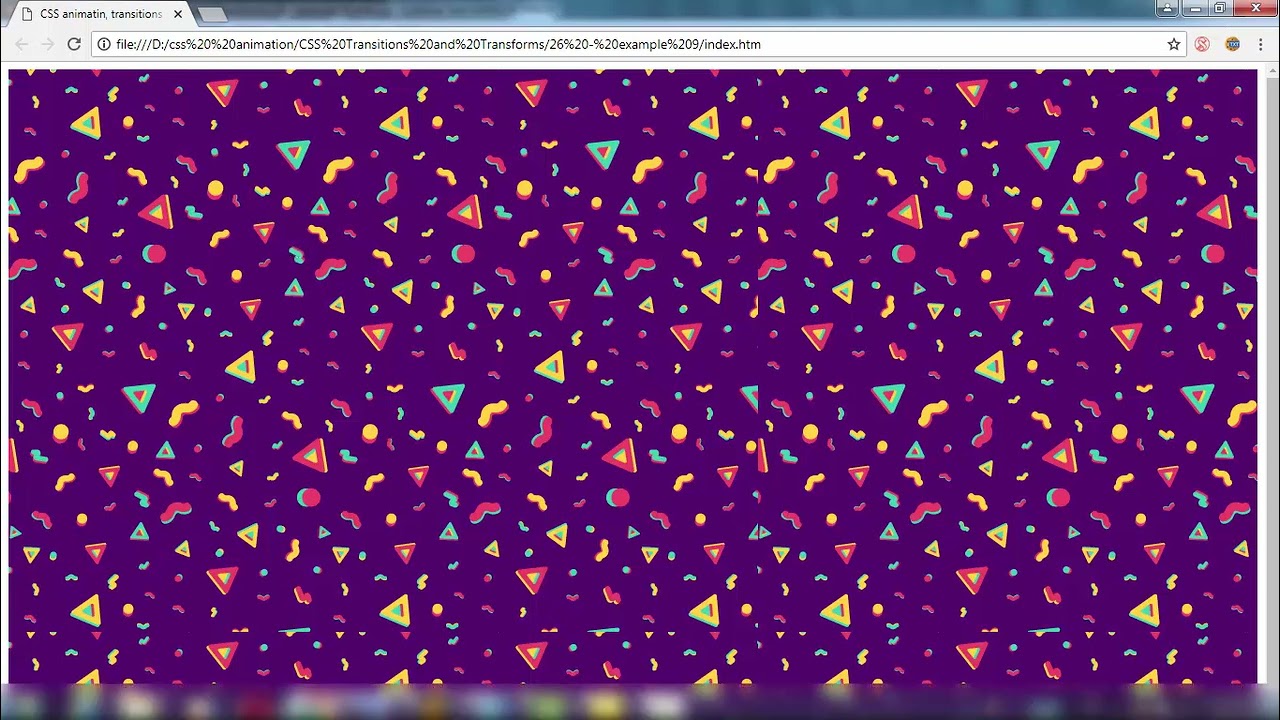 79 animated image pattern using CSS animation