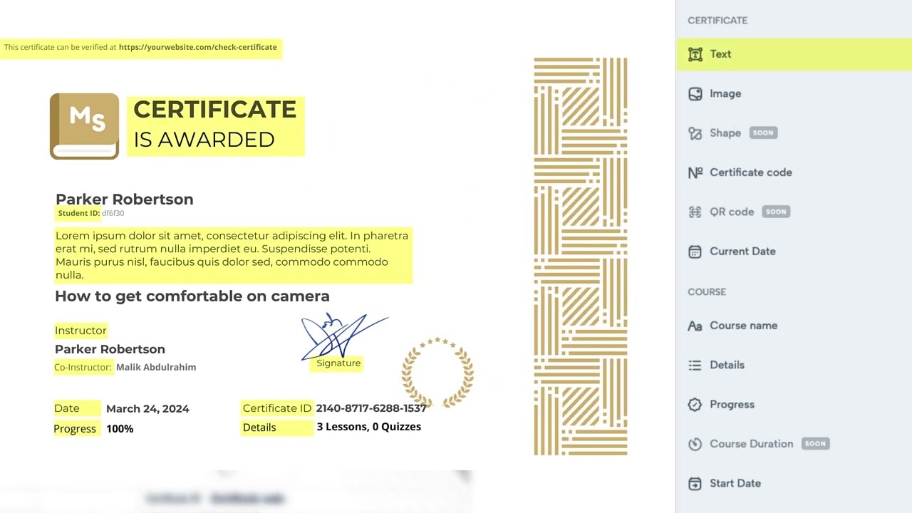 How to Create Certificates in MasterStudy LMS WordPress Plugin