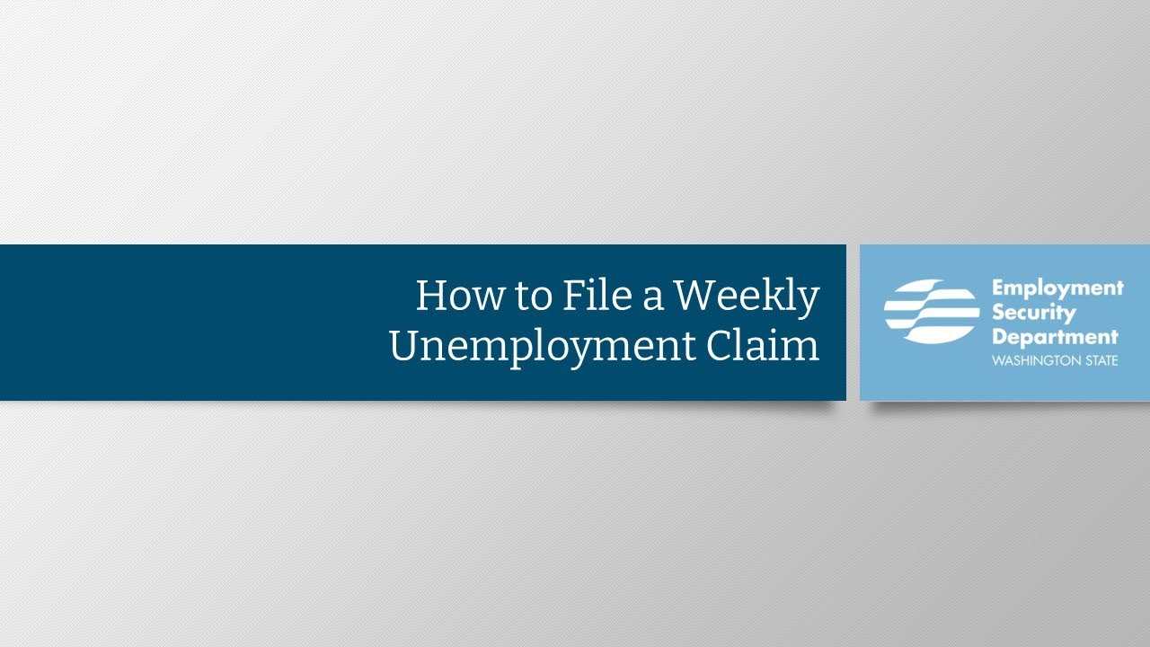How to file a weekly unemployment claim