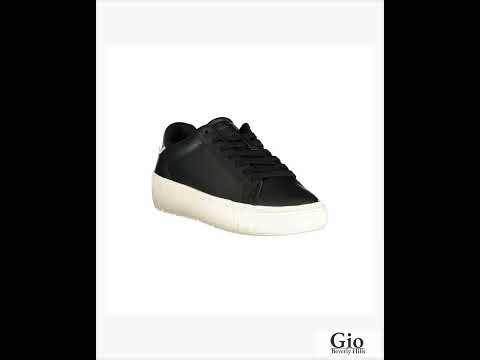 Tommy Hilfiger Luxe Black Leather Women Sneaker โ Iconic Design