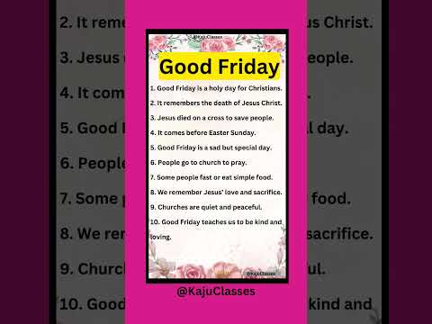 10 Lines on Good Friday In English | Essay on Good Friday | Speech on Good Friday/Good Friday Essay