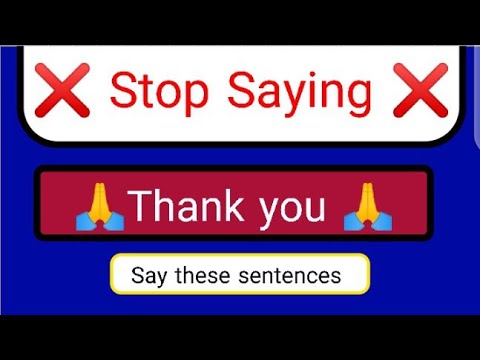 Stop saying ❌ Thank you Now use different sentence in English Urdu Translation #thankyou #viral