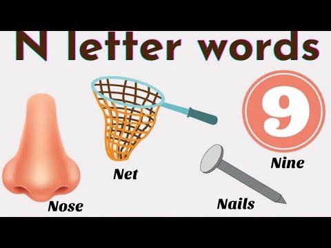 N letter words in English | words starting with N | N letter words @kidsworld