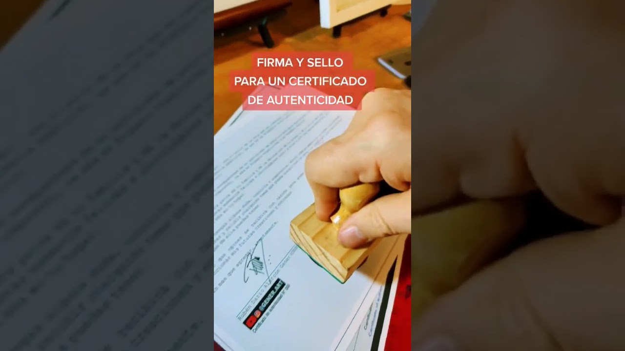 FIRMA Y SELLO PARA UN CERTIFICADO DE AUTENTICIDAD de una obra de arte 🎨
