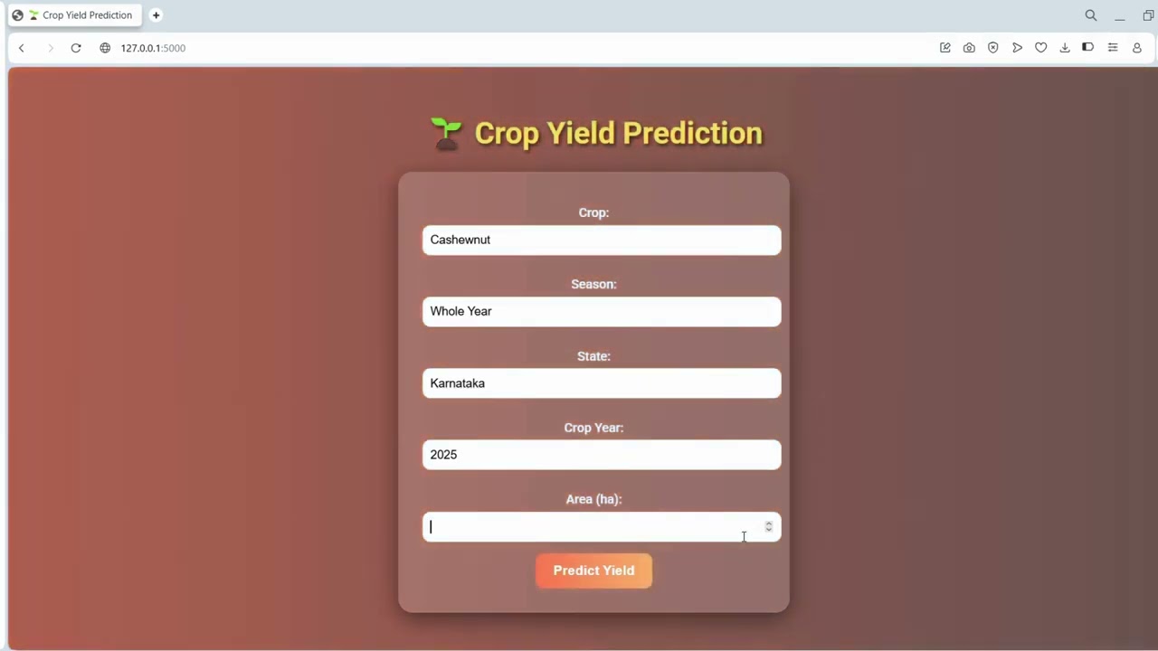 AI -Powered Crop Yield Prediction and Optimisation